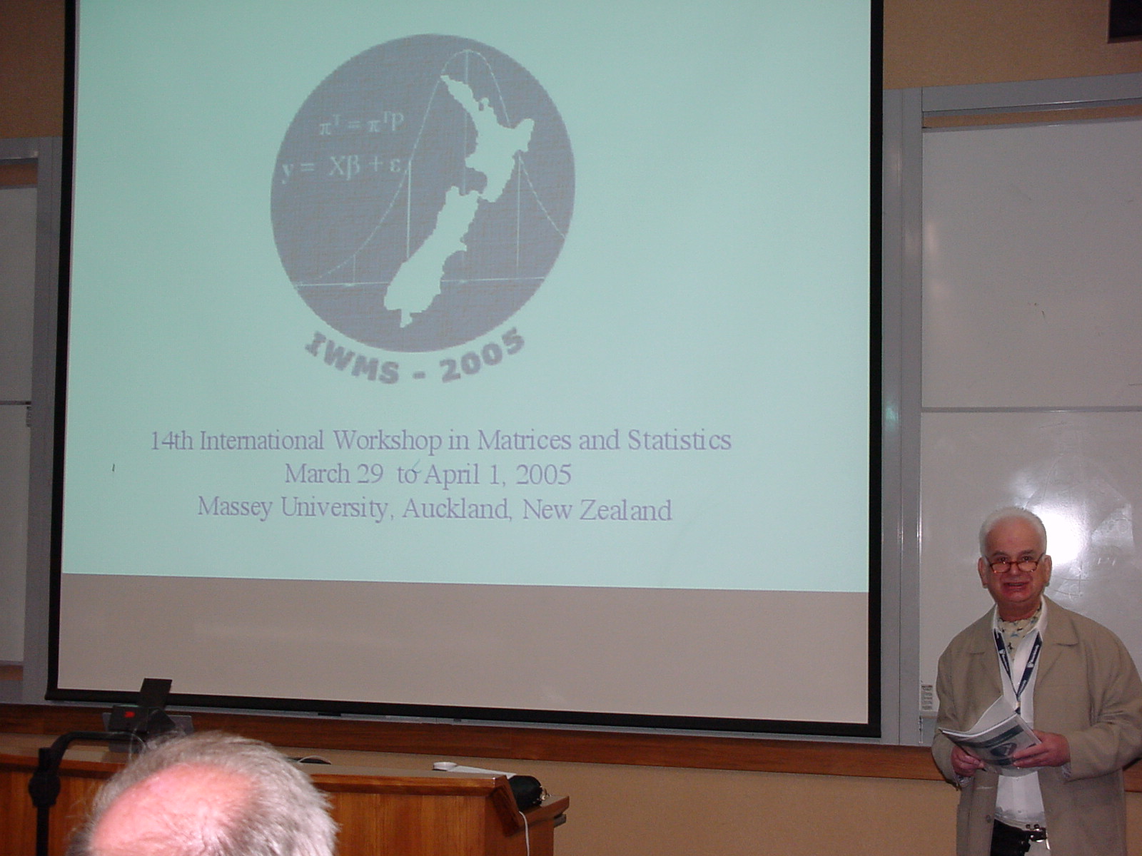 3. George Styan at the opening of IWMS