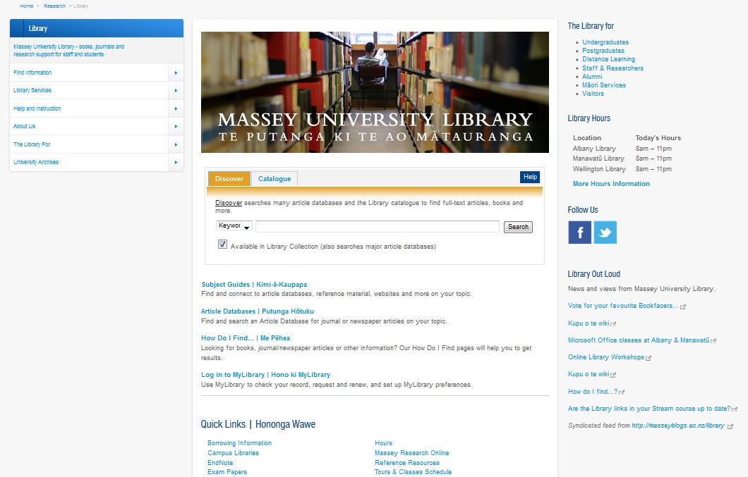 We’re re-thinking our Library website home page and we’d like to hear ...
