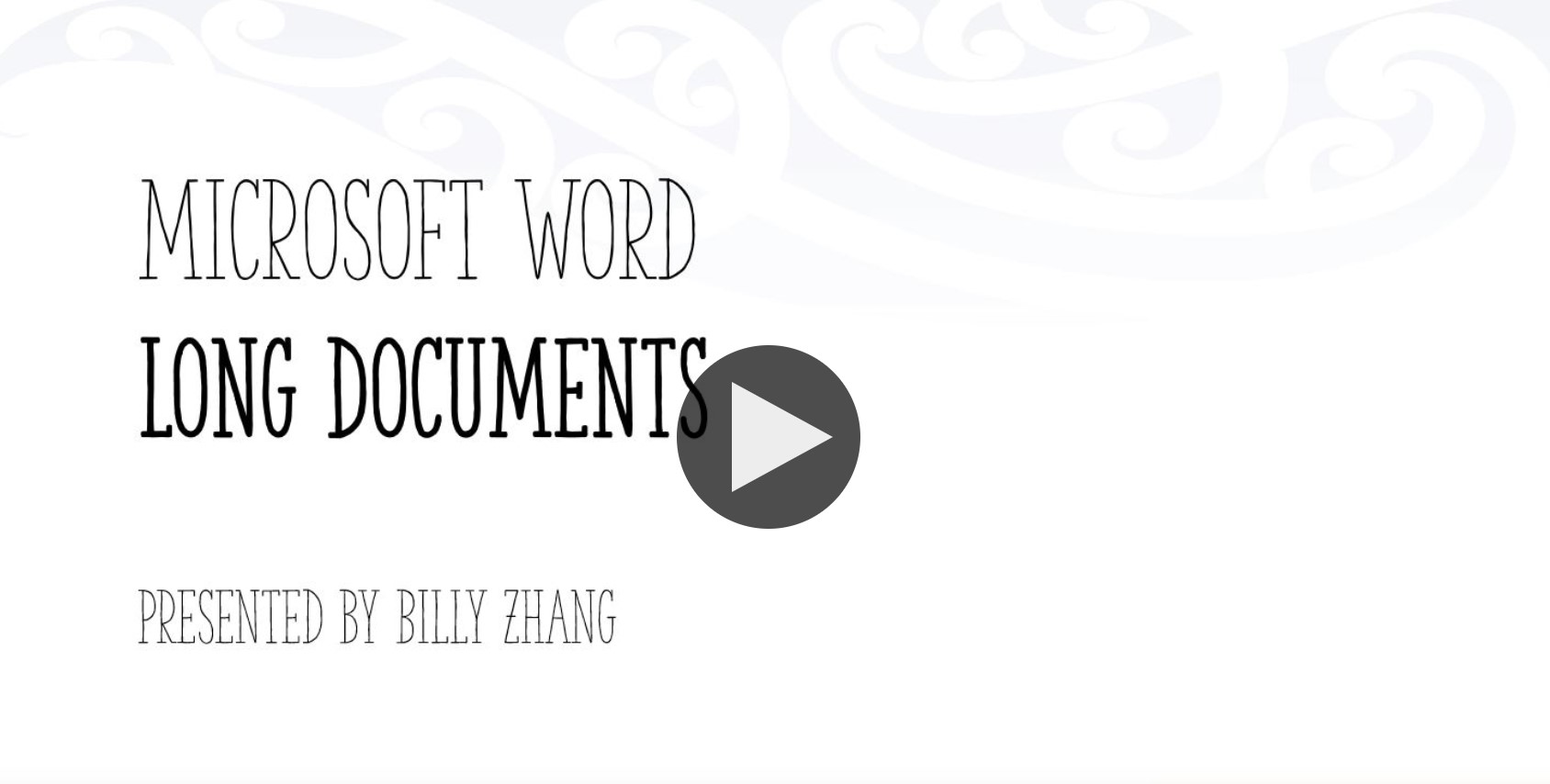 Our popular long documents workshop now has a recorded version, so you ...